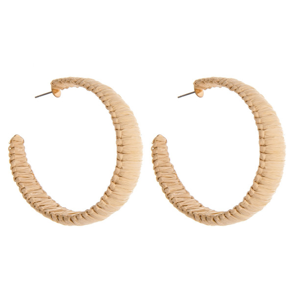 Raffia hoop earrings store