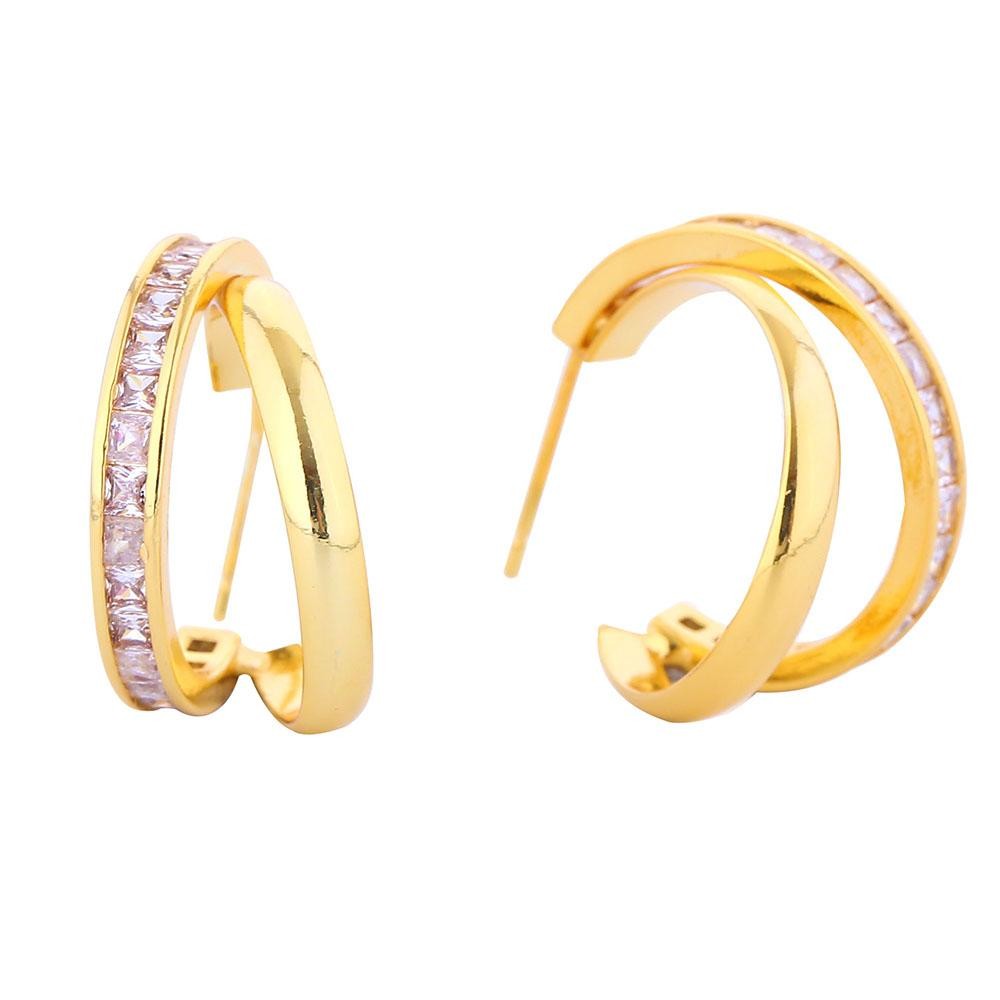 Do Everything In Love Layered Hoop Earrings Featuring Cubic Zirconia ...