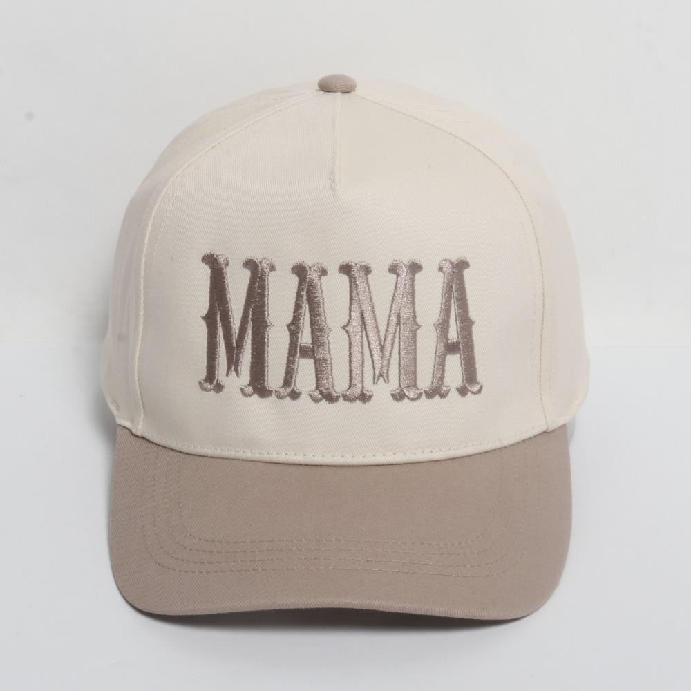 "MAMA" Embroidered Two Tone Baseball Cap - One Size Fits Most - Snap ...