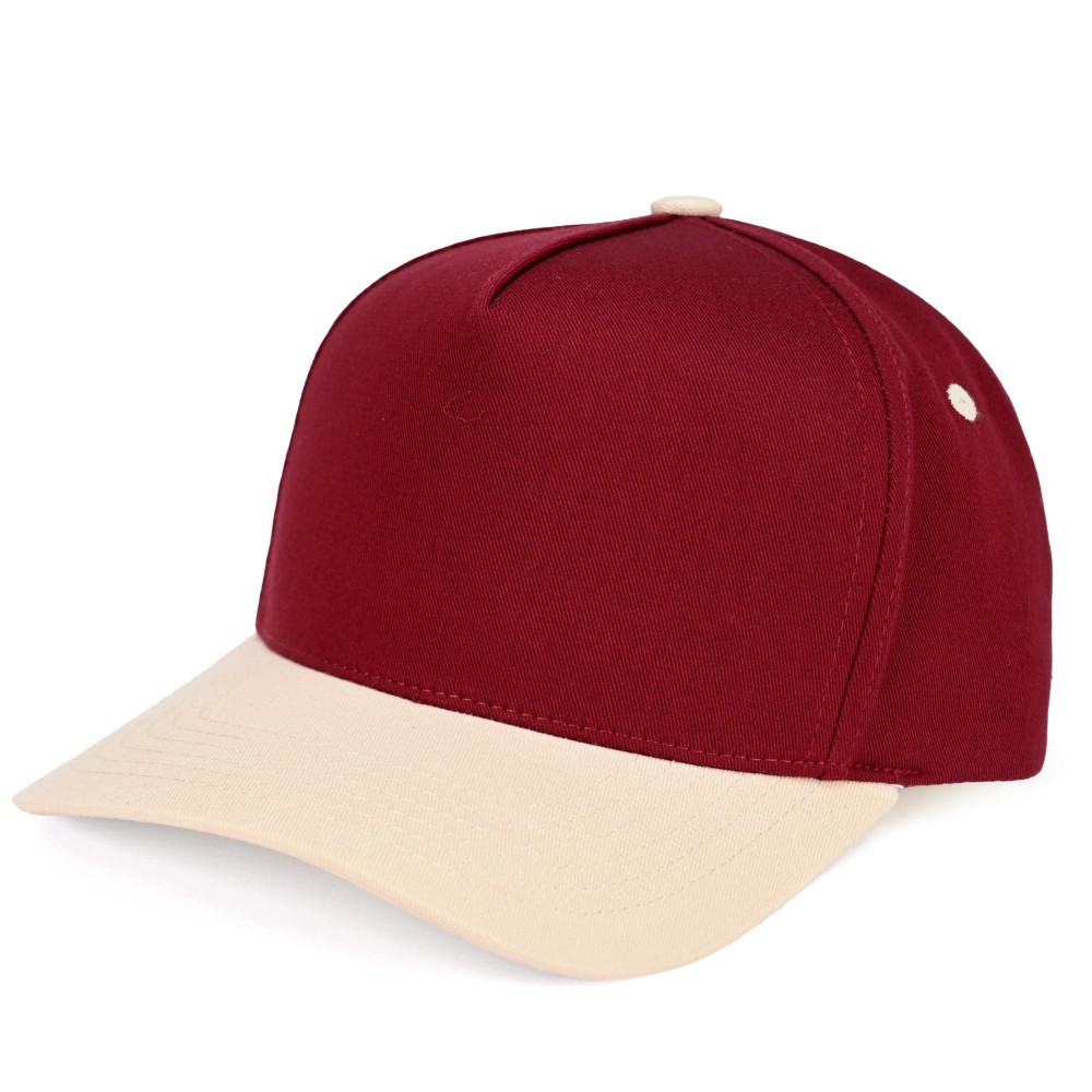C.C TCM0002 Two Tone Canvas Trucker Cap - Snap Back Closure - One Size ...