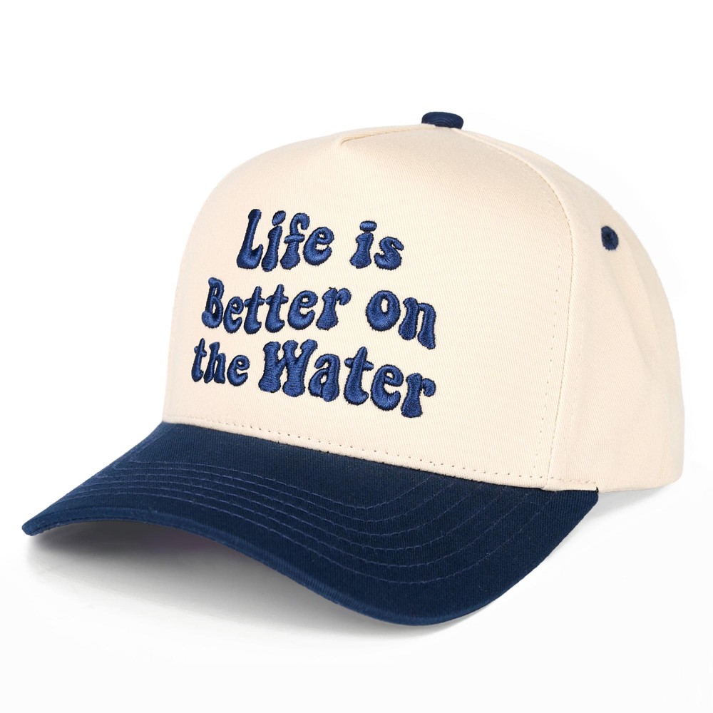C.C TCM0149 Two Tone "Life Is Better On The Water" Canvas Embroidered ...