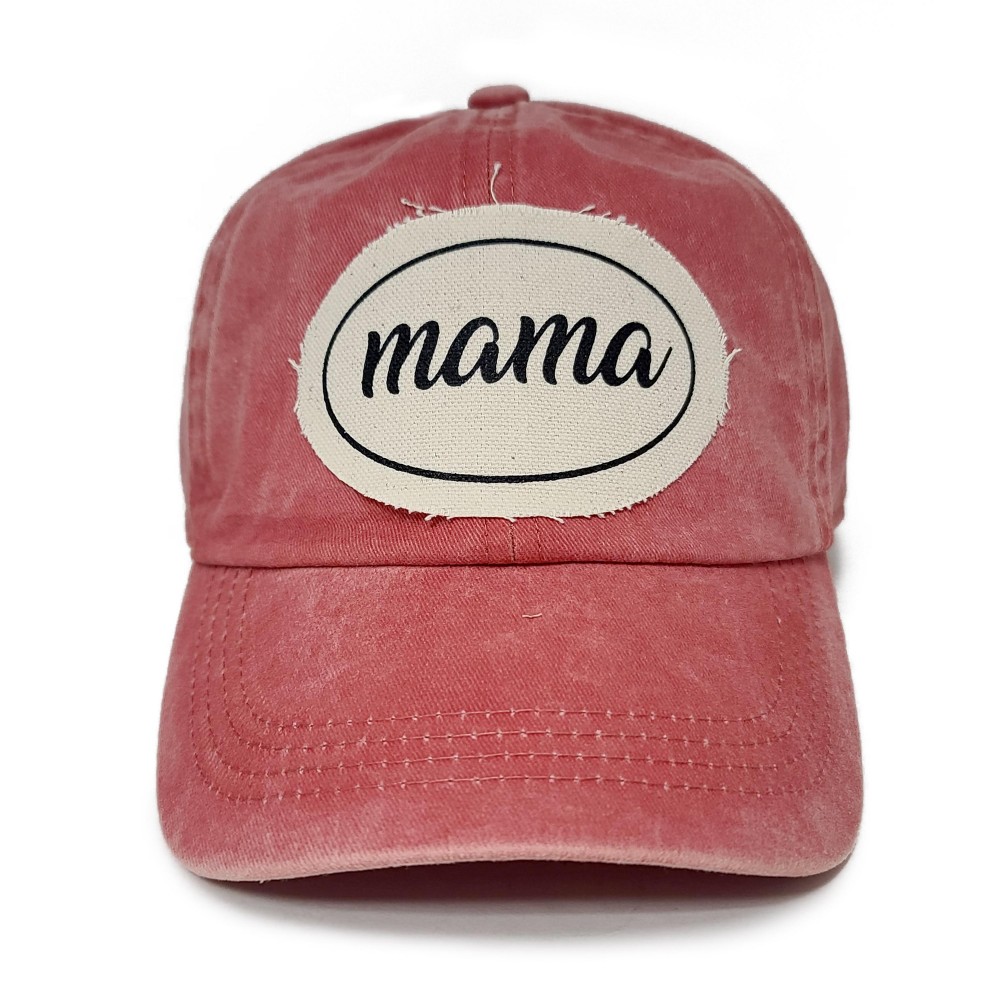 'Mama' Patch Baseball Cap - One Size Fits Most - Slide Buckle ...