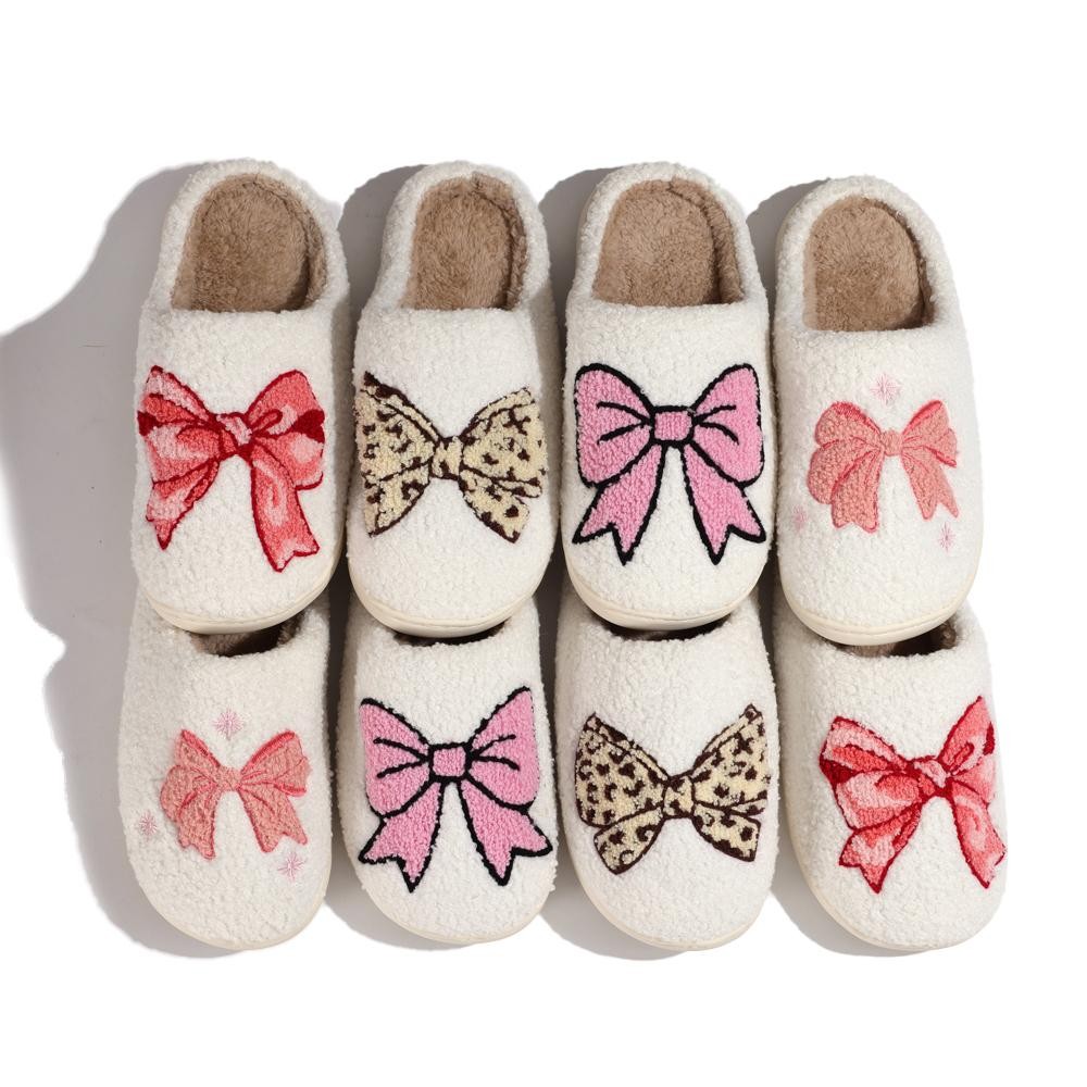 SOLMERE Slippers – Plus Bow Slide On Slippers Step into pure indulgence ...