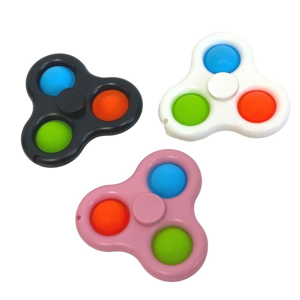 Fidget Spinner Push Pop Fidget Toy. (Assorted Colors 12 Pack) - Ages 3 ...